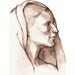Veiled Woman Pencil Sketch Female Profile by GalleryintheGarden
