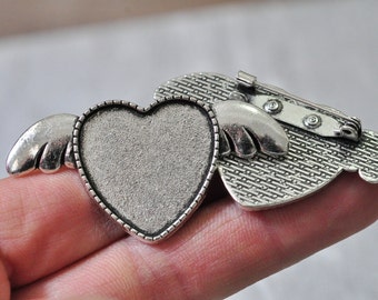 Unique heart safety pin related items | Etsy