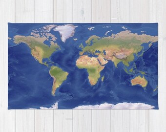 World map rug | Etsy