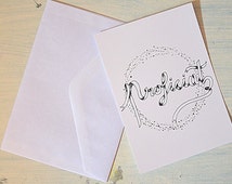 Popular items for hand lettering card on Etsy