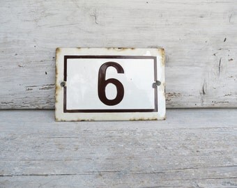 Enamel house numbers | Etsy