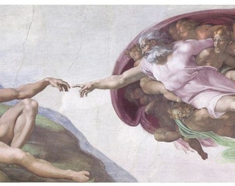 The creation of adam | Etsy