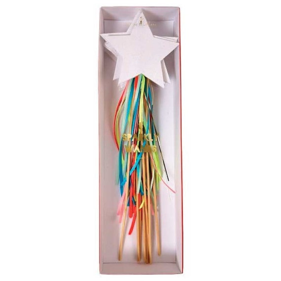 Sparkly Magic Wands 8 Unicorn & Rainbow Party Meri Meri