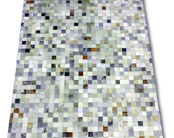 Gray patchwork rug | Etsy