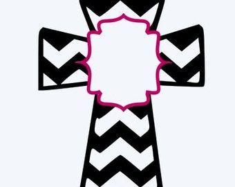 Unique cross monogram svg related items | Etsy