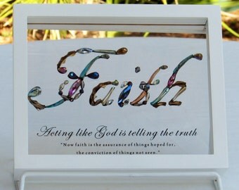 Faith shadow box | Etsy