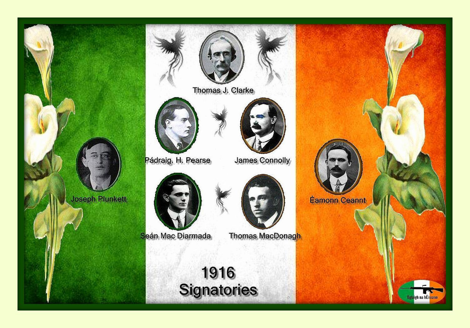 Seven Signatories and Leaders Heros Irish Easter Rising 1916