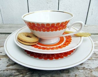 Orange tea cup | Etsy