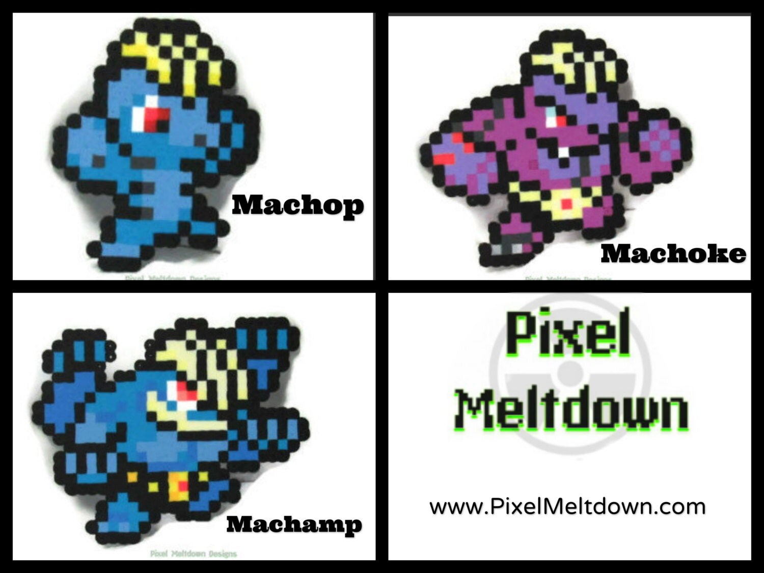 Machop Machoke Machamp Pokemon Pixel Art