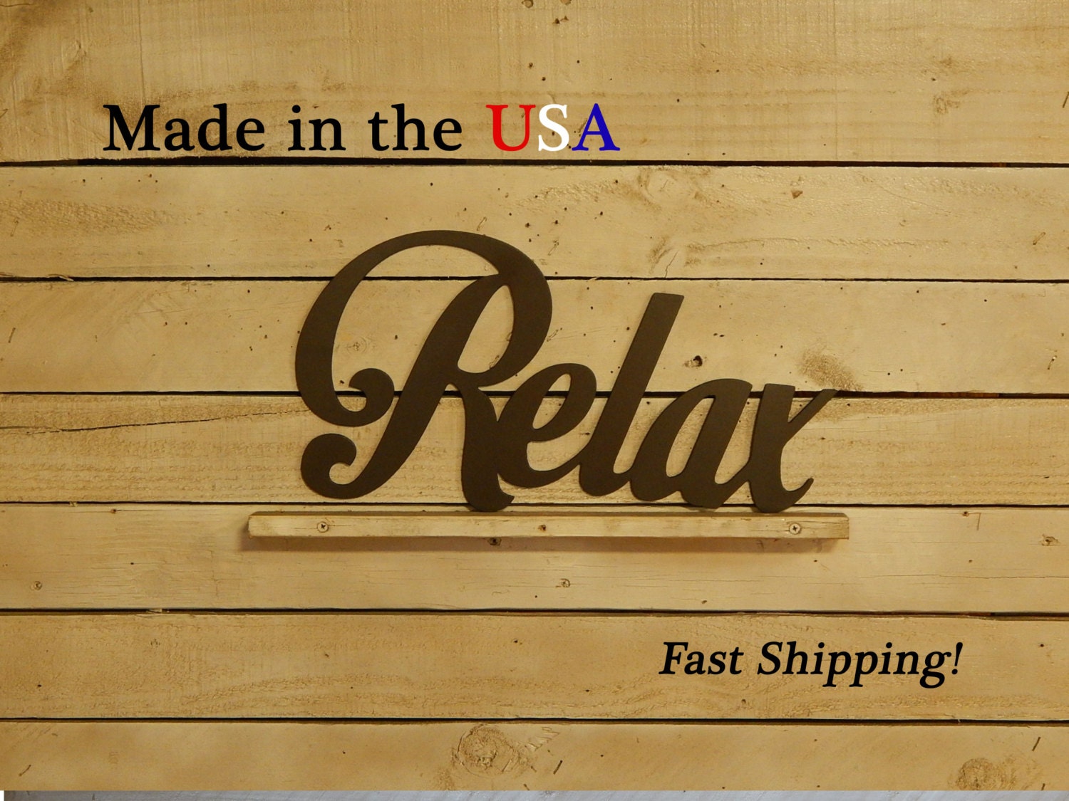 Larger Relax Metal Sign Spa Decor Metal Art Bathroom Decor