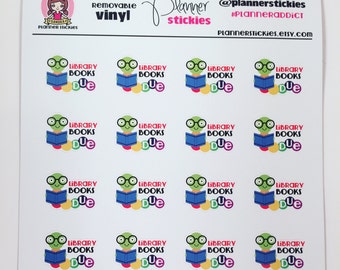 Unique library sticker related items | Etsy