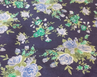 Cabbage rose fabric | Etsy