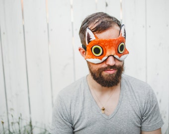 Red fox mask | Etsy