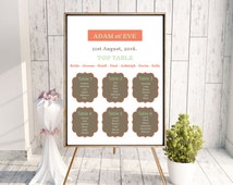 Unique wedding table plan related items | Etsy