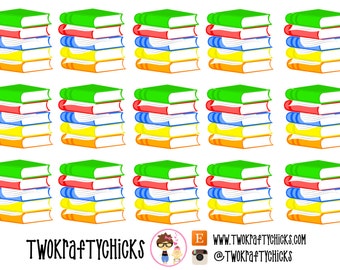 Stacked books | Etsy