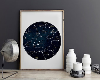 Constellation poster | Etsy