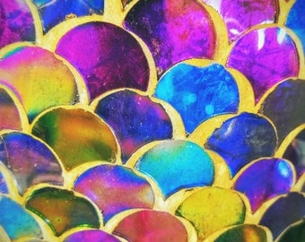 Fish scale print | Etsy