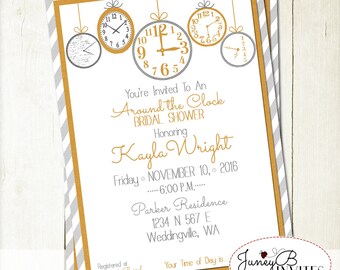 Clock invitation | Etsy