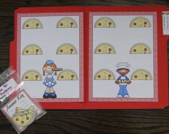 Fireman Friends Counting 1-12 Math File Folder Game Center