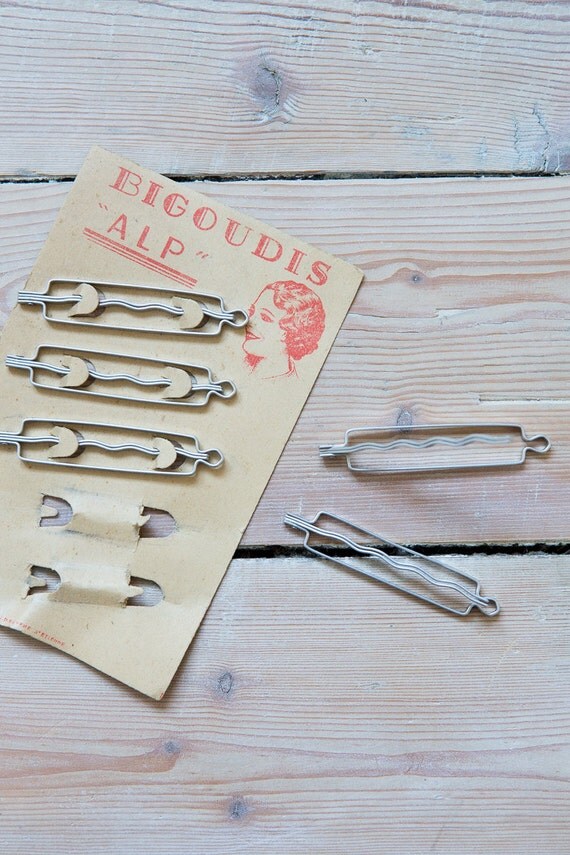 1930s Dead stock marcel wave hair clips