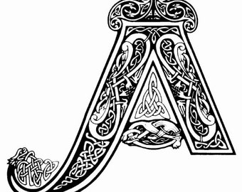 Celtic alphabet | Etsy