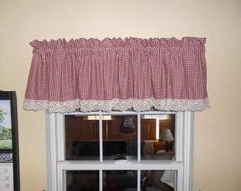 Gingham valance | Etsy
