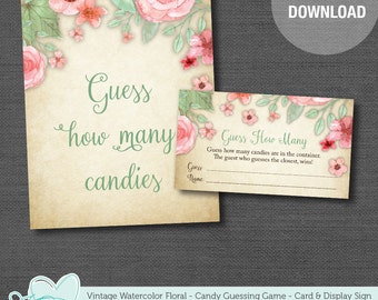 Candy guess game | Etsy