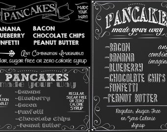 Customized Business Menu Restaurant Menu chalkboard style