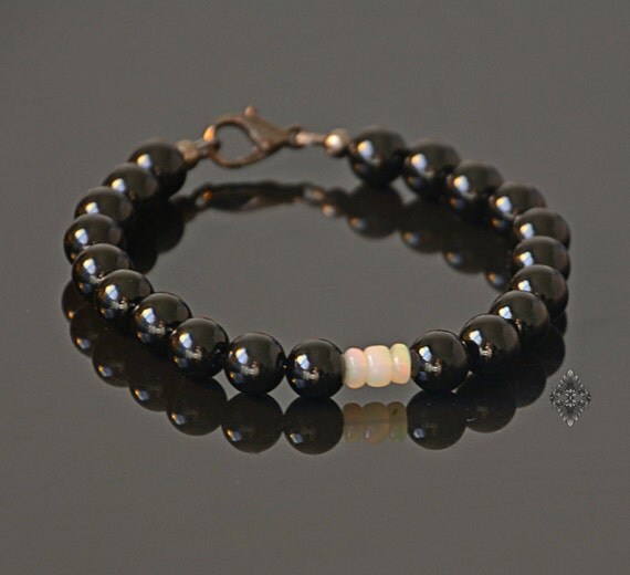 October Birthstone Jewelry Mens Bracelet Birthstone