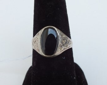 10K Yellow Gold Love Story Ring with Germs by GiftShopVintage