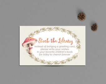 Stock the Library Card Bring a Book Baby by INVITEDbyAudriana