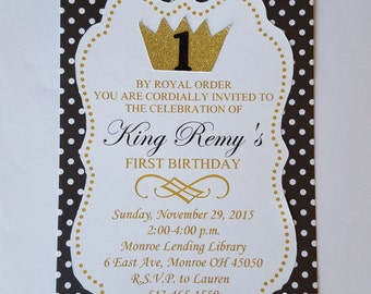 King invitation | Etsy