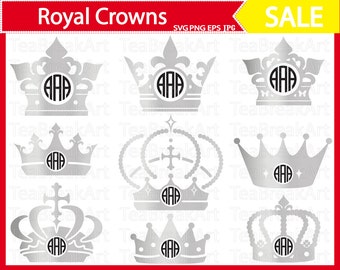 Royal crown svg | Etsy