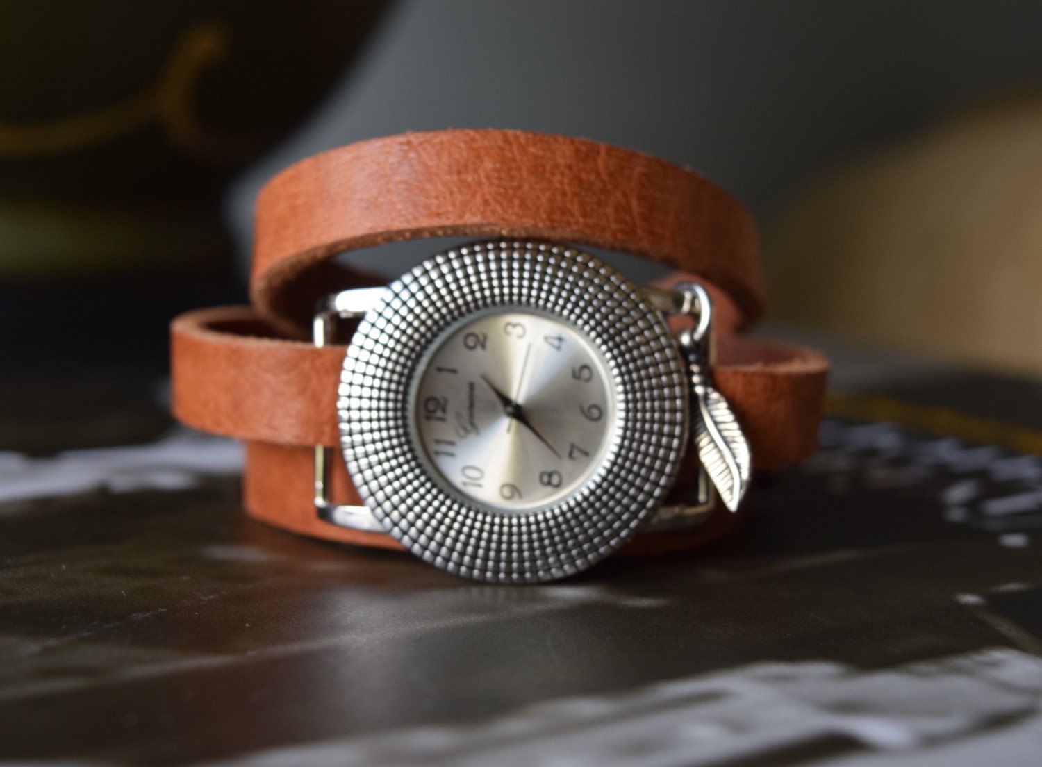 Ladies Leather wrap watch Leather wrap watch by IndieLeather