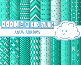 Gray Arrows digital paper Grey Arrow patterns by DoodleCloudStudio