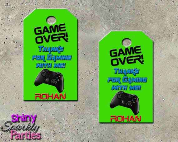 Printable GAMING FAVOR TAGS Video Game Party