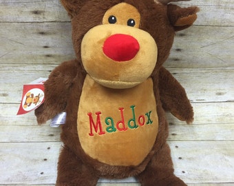 Baby Cubbies Personalized Stuffed Brown by LittleRedEmbroidery