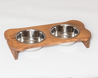 Rustic dog feeder | Etsy