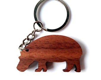 Wooden Camel Keychain Walnut Wood Animal Keychain by PongiWorks