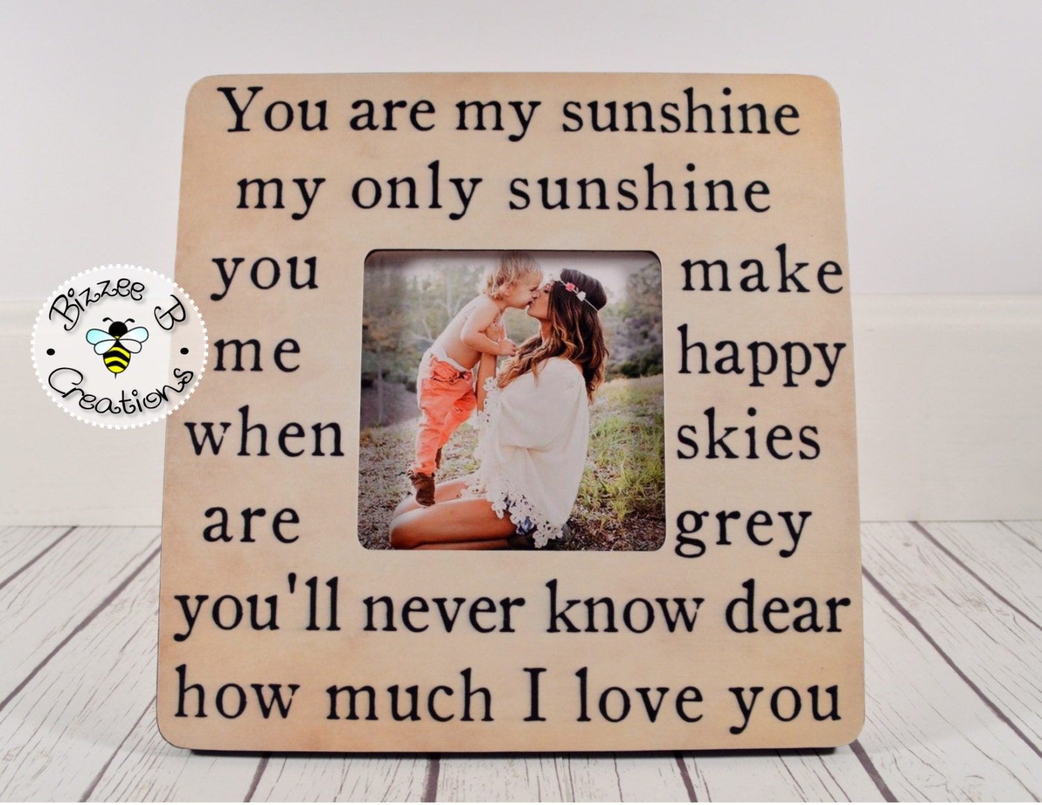 Custom Song Lyric Picture Frame You Are My by BizzeeBCreations