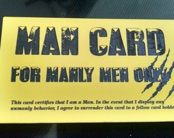 Manly birthday card | Etsy