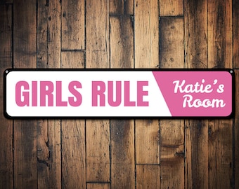 Girls bedroom signs | Etsy