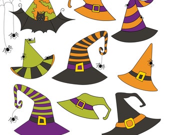 Witch hats clipart | Etsy
