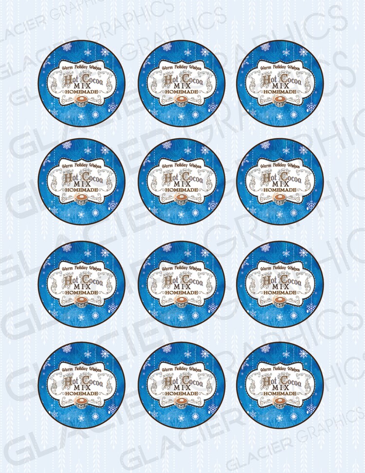 Christmas Hot Cocoa Mix Chocolate Label 2 by WAGlacierGraphics