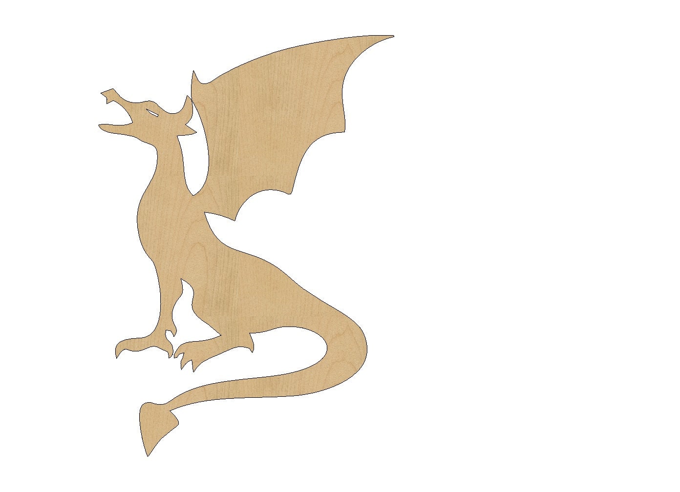 Dragon Cutout Shape Laser Cut Unfinished Wood Shapes Craft