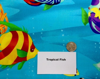 Tropical fish fabric | Etsy