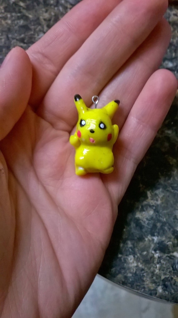 Cute Nintendo Pokemon Polymer Clay Pikachu by TinselTrinketsbyTiff