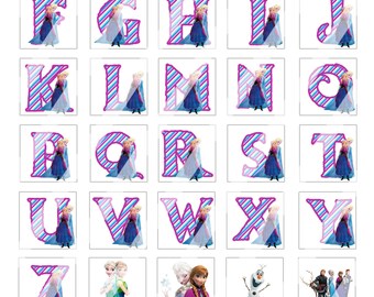 Frozen alphabet | Etsy