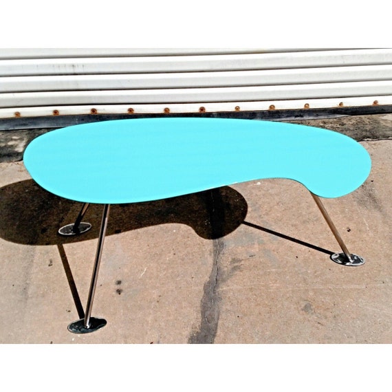 Handmade Metal Midcentury Atomic Era MCM Retro Coffee Table
