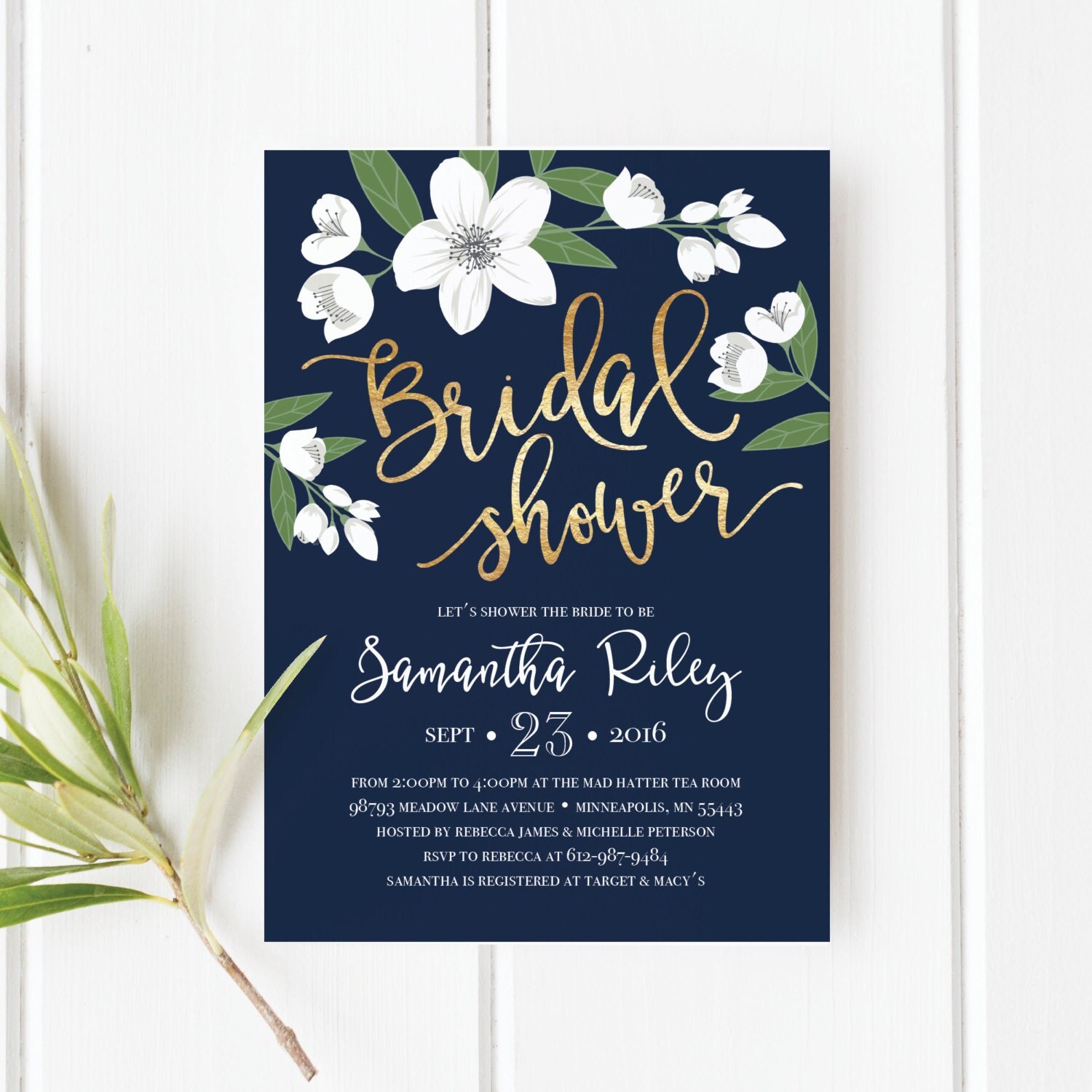Bridal Shower Invitations Template